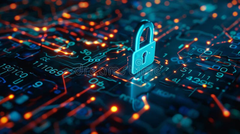 Cybersecurity Concept with Padlock on Digital Circuit Board Stock Photo ... Cybersecurity Concept with Padlock on Digital Circuit Board Stock Photo ...