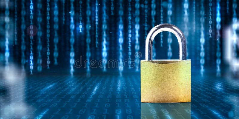 Cybersecurity Concept with a Padlock Surrounded by Binary Code Stock ... Cybersecurity Concept with a Padlock Surrounded by Binary Code Stock ...