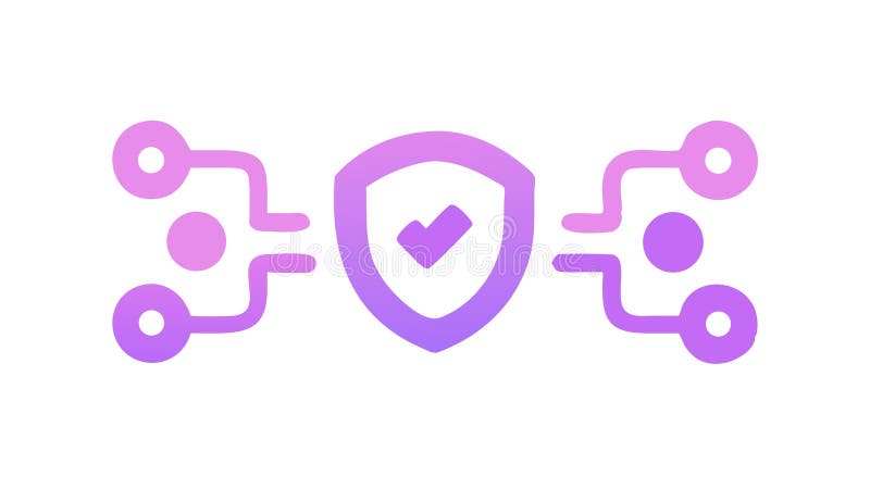 Cybersecurity and Data Network Protection Icon, Vector Design ...