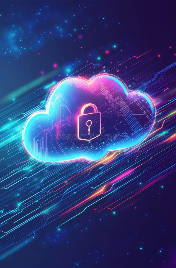 Cybersecurity, Data Privacy, and Defense Concept. a Transparent Lock ...