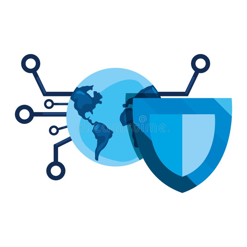 Cybersecurity Data Protection Stock Illustration - Illustration of ...