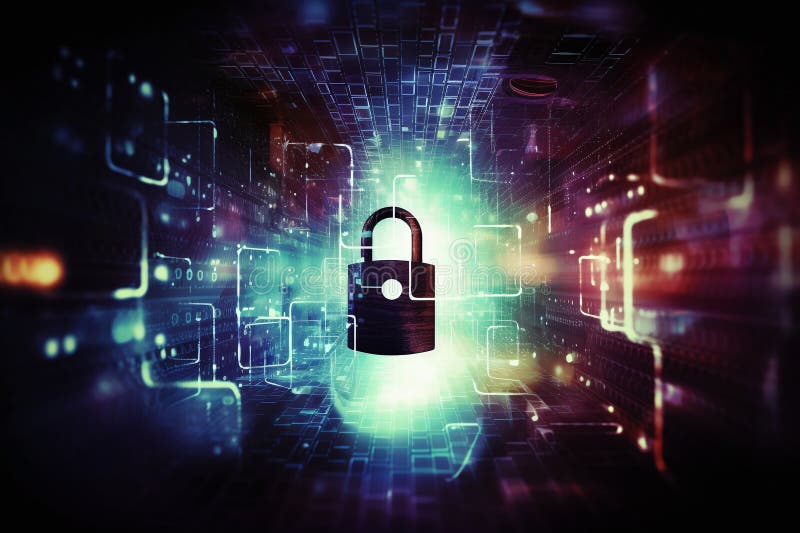 Cybersecurity And Data Protection Abstract Technology Backgrounds Ai
