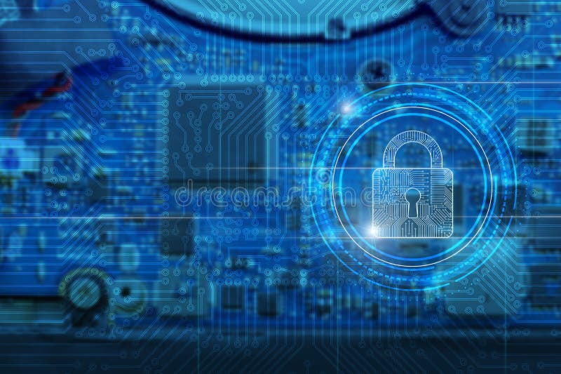 Cybersecurity and Data Protection Stock Photo - Image of technology ...