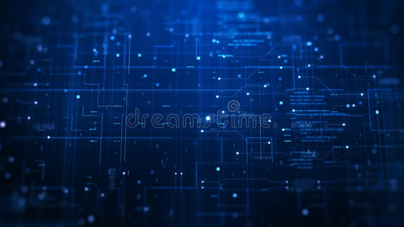 Digital Technology Abstract Concept Small Particles Connected in ...