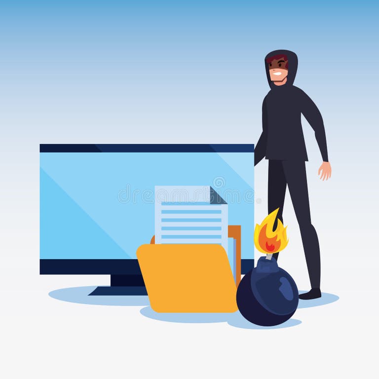 Cybersecurity Data Protection Stock Illustration - Illustration of ...