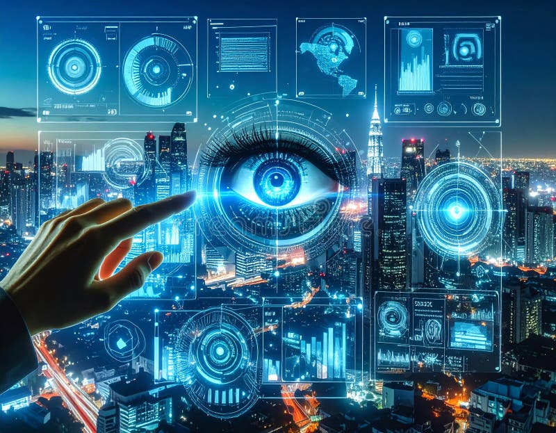 Cybersecurity and Data Protection in Smart City Stock Photo - Image of biometric, access: 386357544
