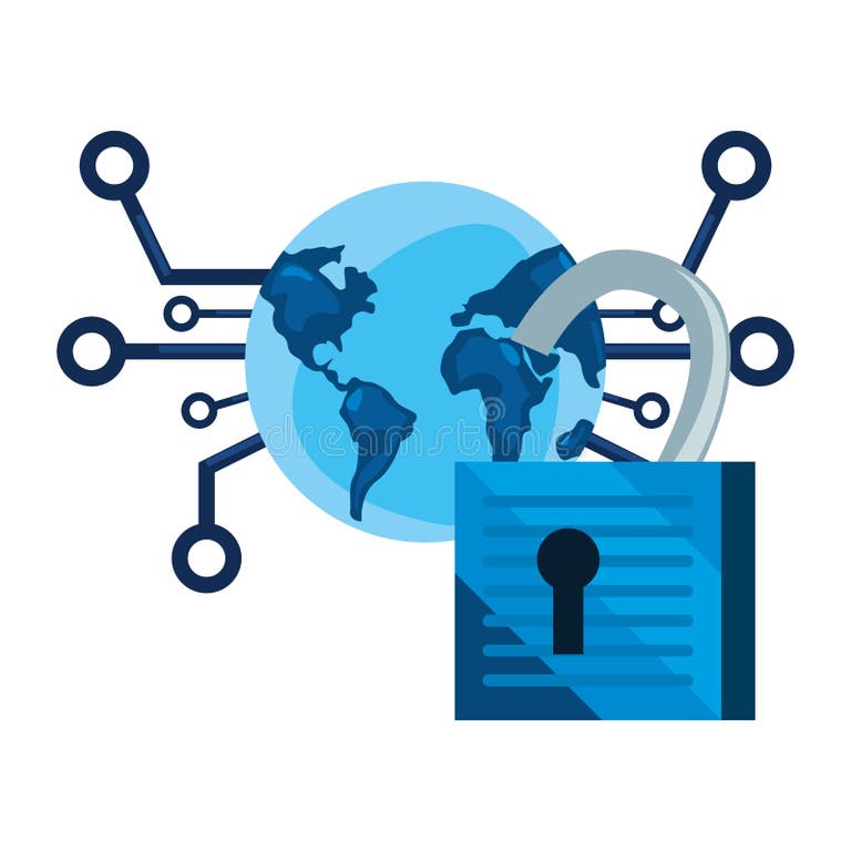 Cybersecurity Data Protection Stock Illustration - Illustration of ...