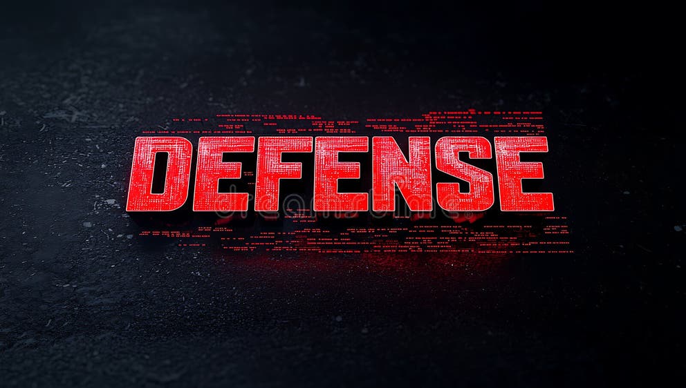 Cybersecurity Defense System Red Alert Digital Protection Network ...