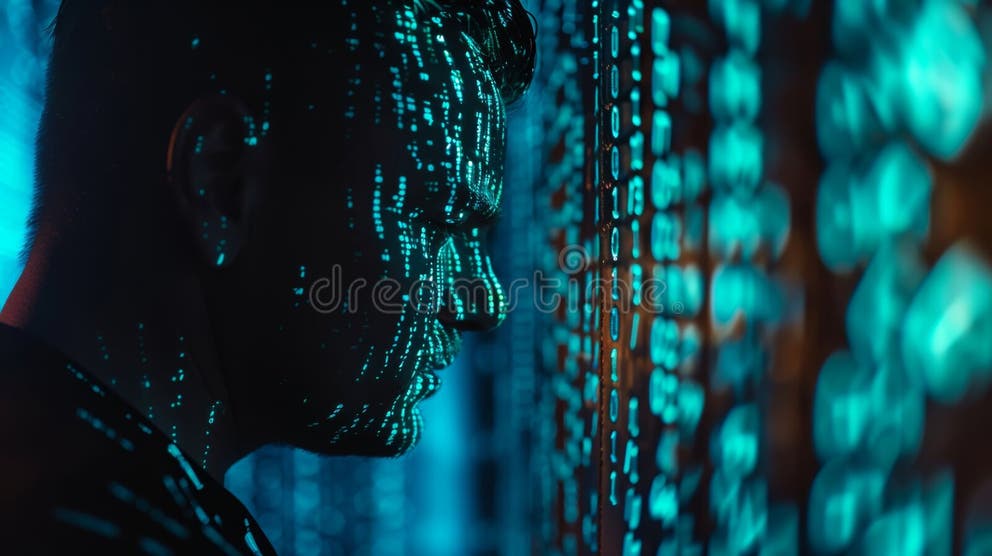 Cybersecurity Digital Animation Showing Data Flow, Network Security, and Database Scanning Stock ...