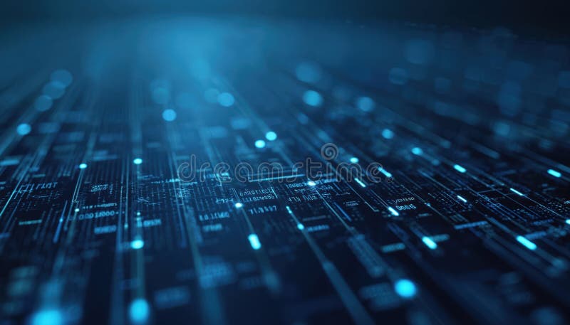 Cybersecurity Digital Background. Binary Code, Data Protection, Digital Tech Concept Stock ...