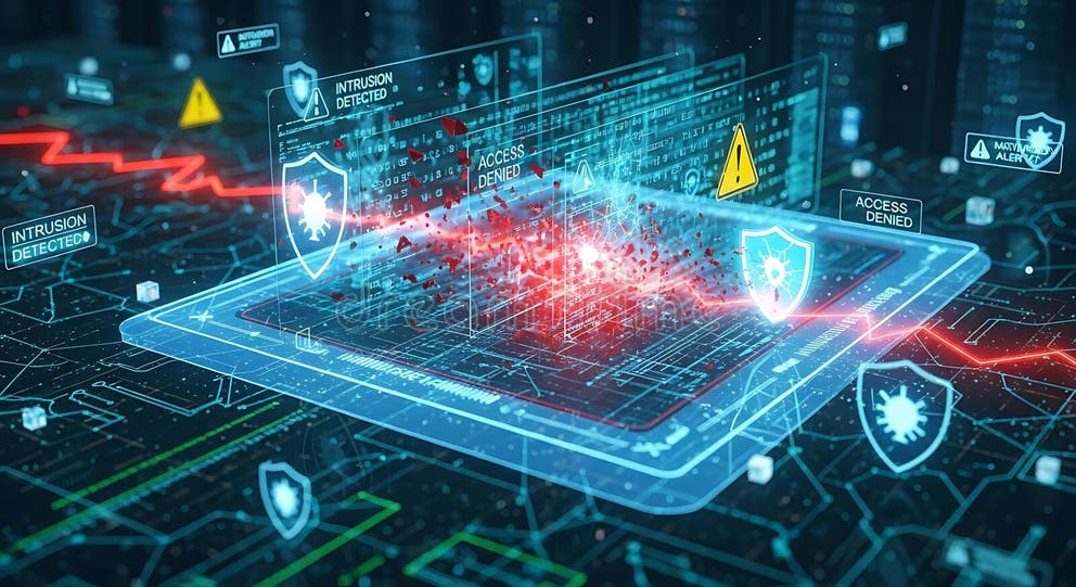 Cybersecurity Digital Data Security Threats and Protection Concept ...