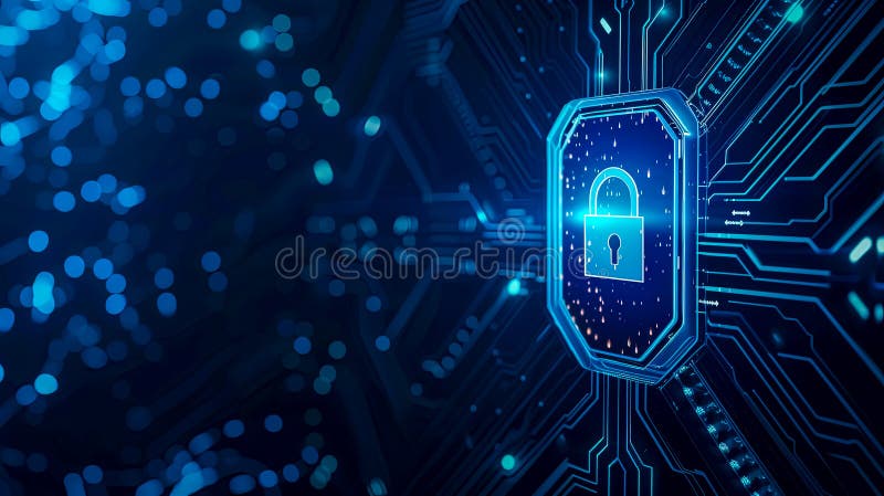 Cybersecurity Digital Encryption - Secure Data Protection with Padlock ...