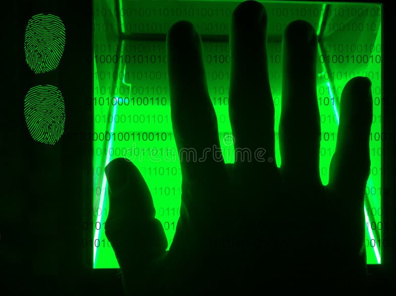 Green fingerprint stock photo. Image of authentication - 46158368