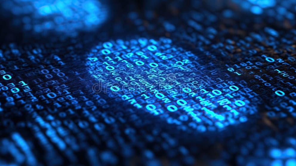 Cybersecurity Digital Footprints Made of Binary Code Stock Photo ...