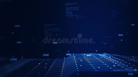 Cybersecurity Digital Information Technology Concept. Polygon Binary ...