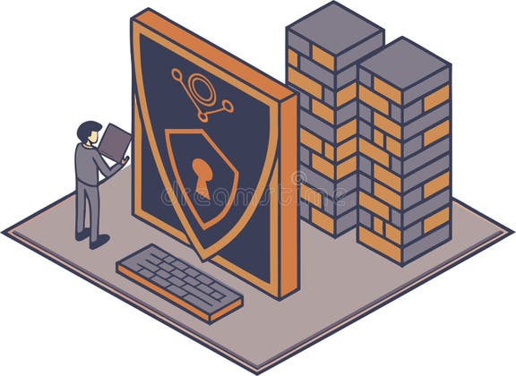 Cybersecurity and Digital Protection Concept with Shield and Binary ...