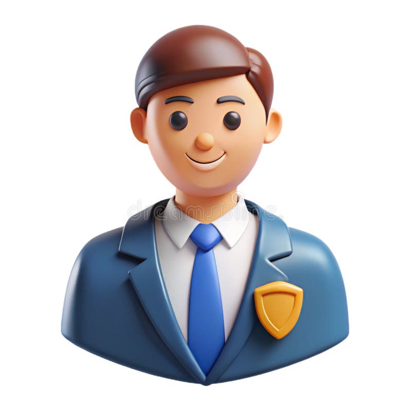 Cybersecurity Expert 3D Icon Stock Illustration - Illustration of ...