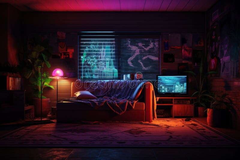 Cybersecurity Expert S Room with Multiple Computer Screens Stock ...