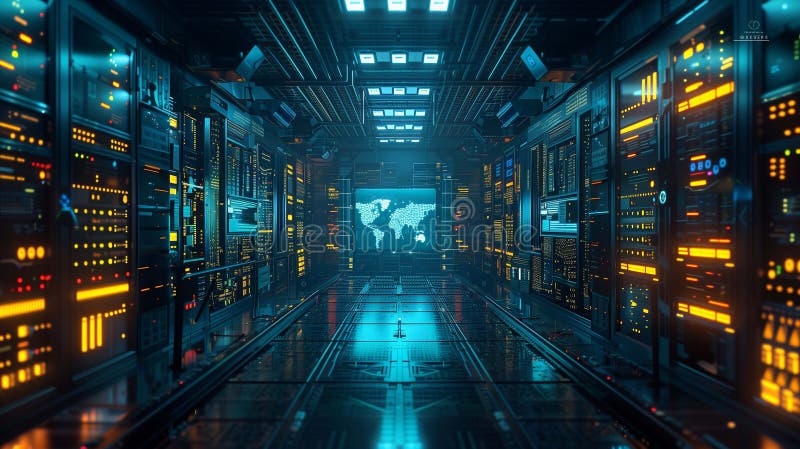 3D Rendering Highlighting Secure Computer Information Storage Solutions ...