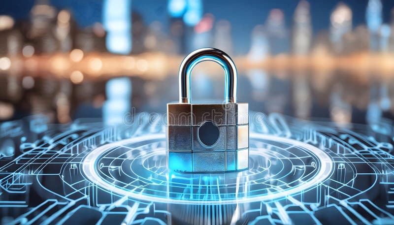 Cybersecurity the Future of Digital Protection Stock Illustration ...