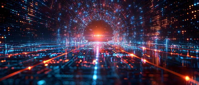 Cybersecurity Gateway Minimalist Data Protection Hub Concept Network Security Data Encryption