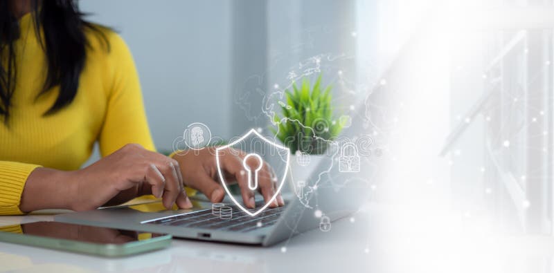 Cybersecurity and Global Network Security Technology Concept ...