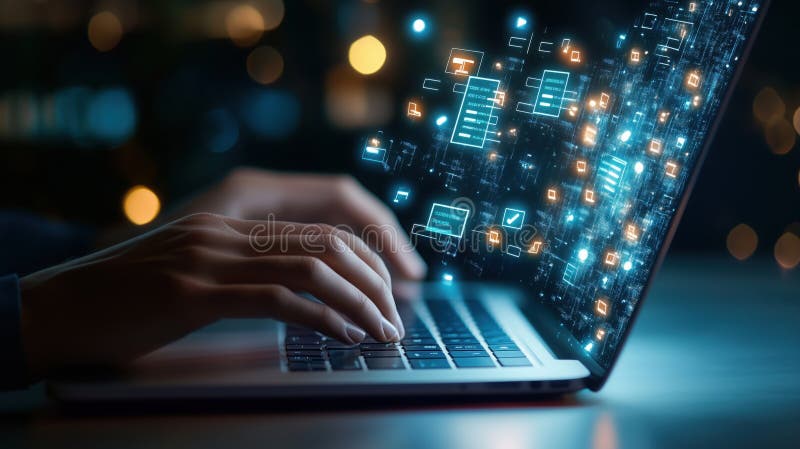 Cybersecurity Hacker Alert Visual for Cybersecurity Awareness and ...