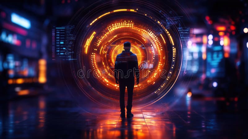 Cybersecurity Hacker Alert Visual for Cybersecurity Awareness and ...