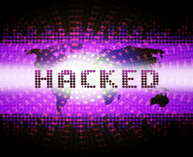 Cybersecurity Hacker Online Cyber Attacks 2d Illustration Stock ...