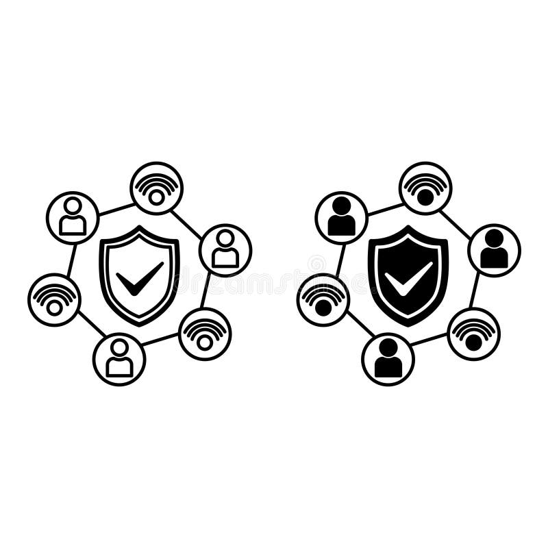 Cybersecurity Icons. stock vector. Illustration of intelligence - 310235184