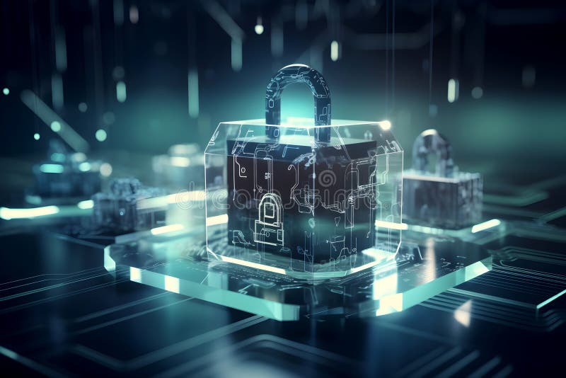 Cybersecurity and Information or Network Protection Concept. Generative ...