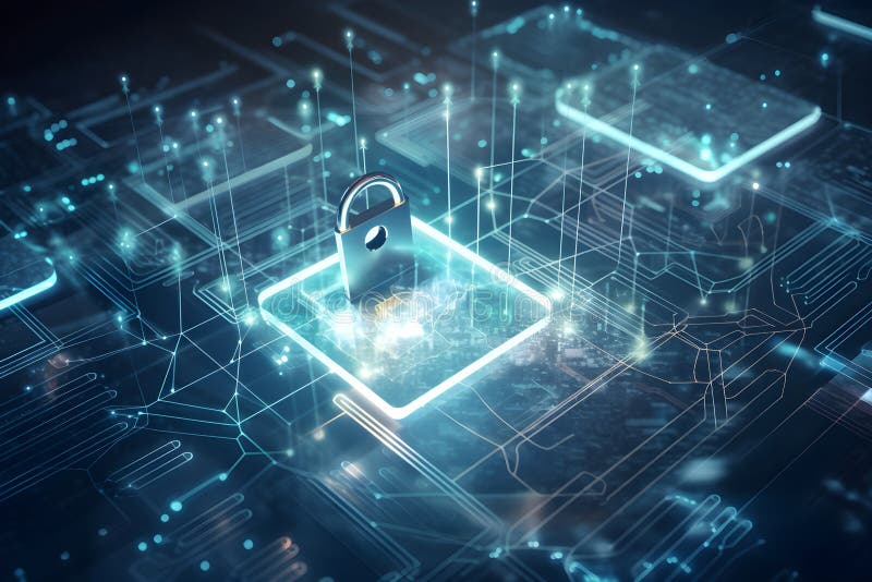 Cybersecurity and Information or Network Protection Concept. Generative ...