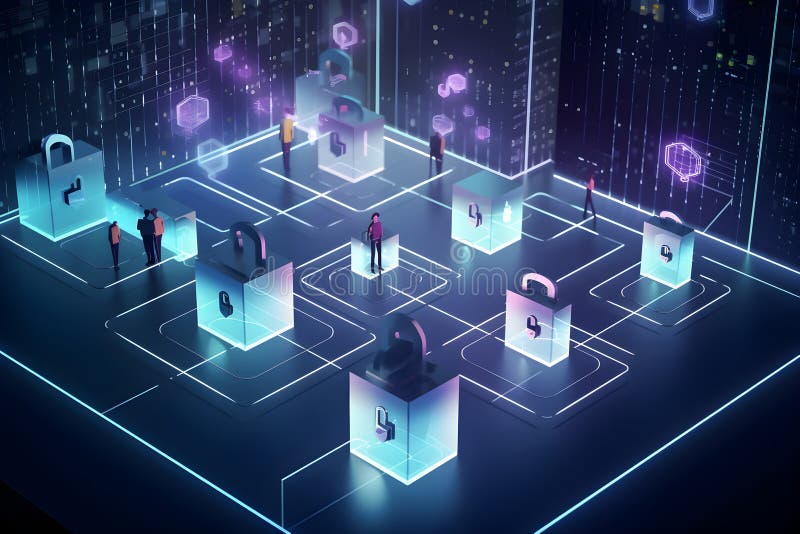 Cybersecurity and Information or Network Protection Concept. Generative ...