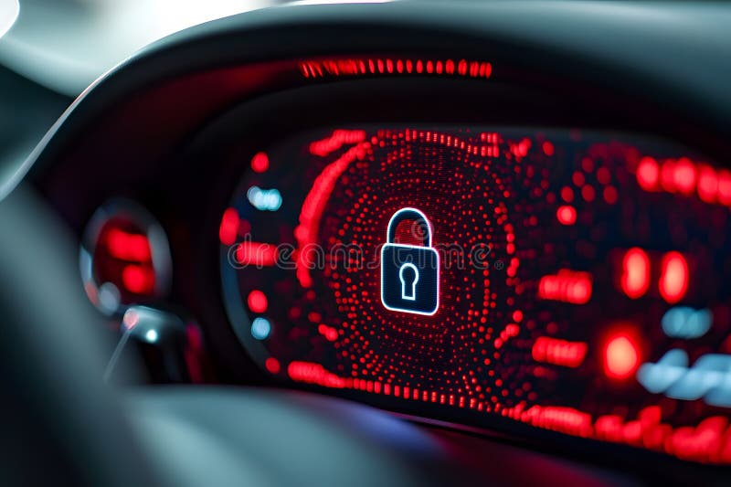 Cybersecurity Interface Lock Screen Stock Image - Image of cyber ...