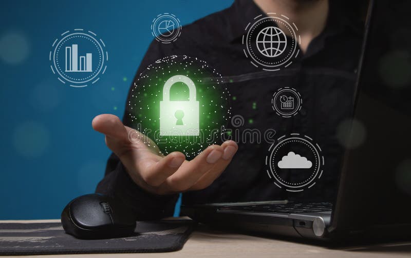 Cybersecurity on the Internet. Modern Ways To Protect Data. Storing ...