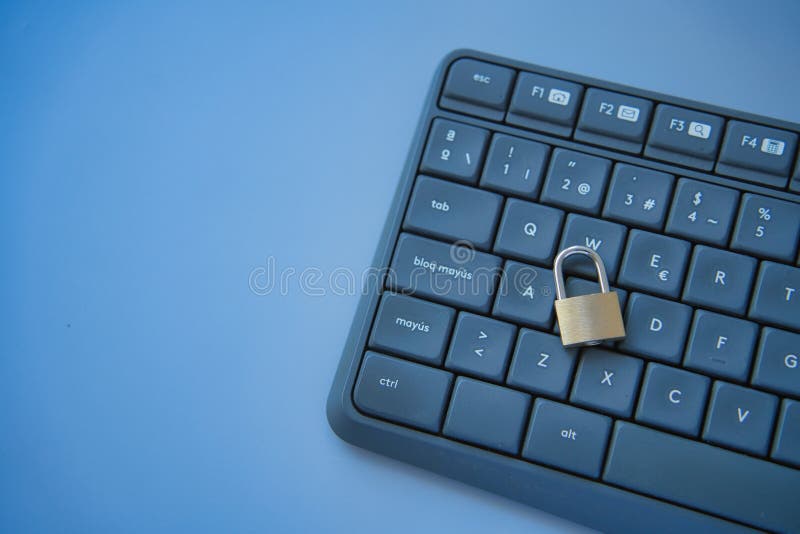 Cybersecurity. Internet Network Security Concept. Closed Padlock on a ...