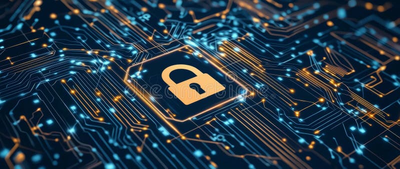 Cybersecurity Lock for Networks Providing Privacy and Security Stock ...
