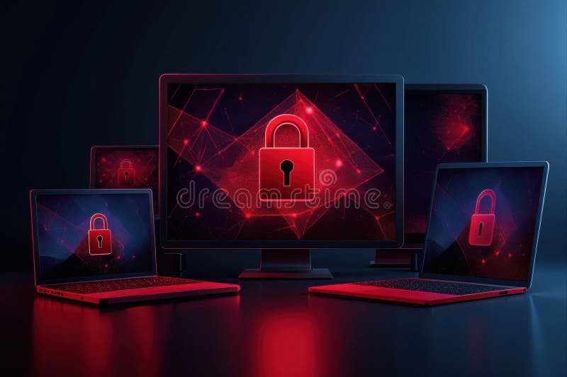 Cybersecurity Measures Enhance Digital Safety Tech Environment Graphic ...