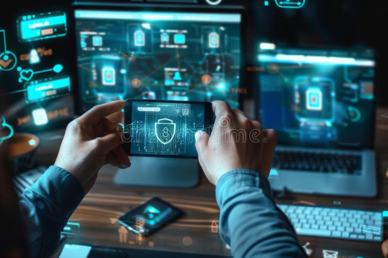 Cybersecurity Interfaces Stock Illustrations – 1,092 Cybersecurity ...