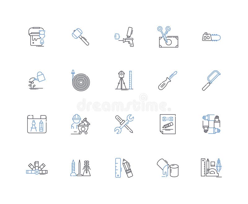 Cybersecurity Measures Line Icons Collection Encryption Firewall Vpn Authentication