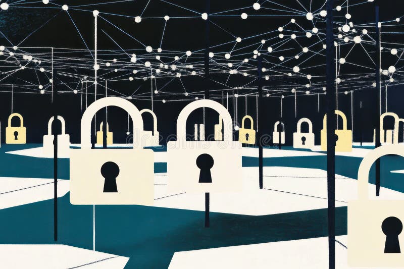 Cybersecurity Network Protection: Safeguarding Confidential Data - Ai Generated Stock Image ...