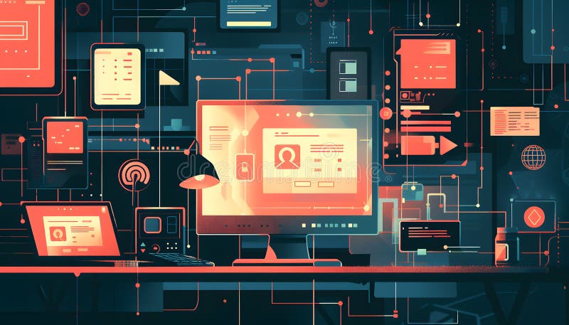 Cybersecurity Network Interface For Coding Data Monitoring Security