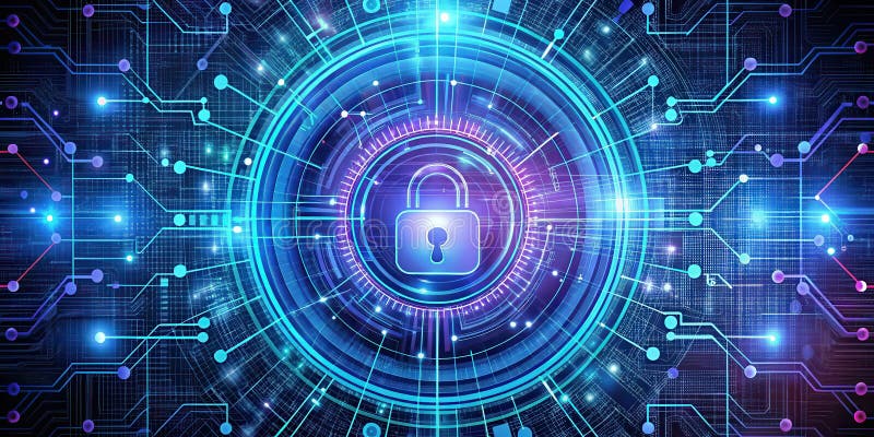 Cybersecurity Network Protection Digital Fortress Concept Showing Data Encryption and Secure ...