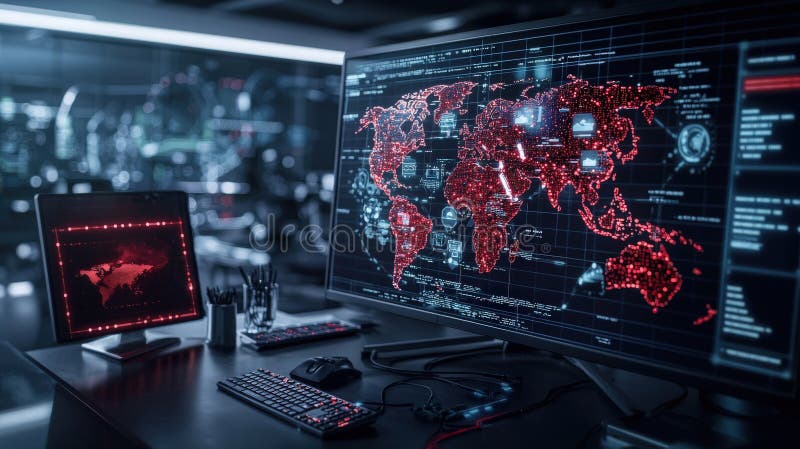 Tech Cybersecurity Operations Center Stock Illustrations – 1,115 Tech ...