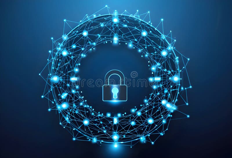 Cybersecurity and Privacy Concept of Data Protection Stock Illustration ...