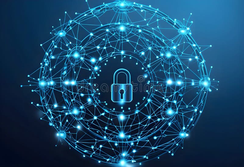 Cybersecurity and Privacy Concept of Data Protection Stock Illustration ...