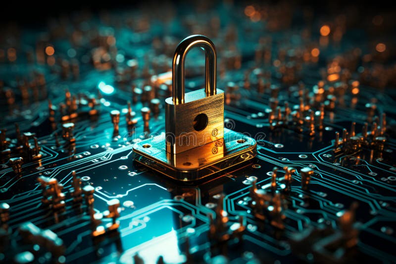 Cybersecurity and Privacy Concept of Data Protection Stock Illustration ...