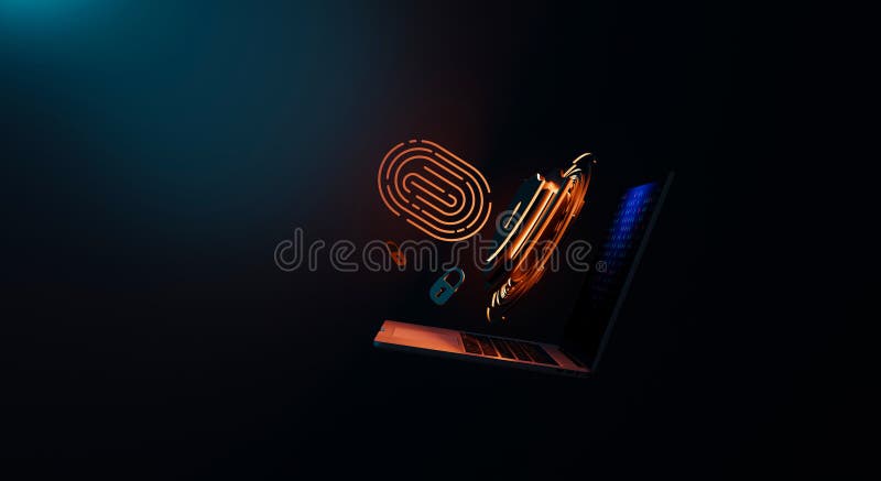 Cybersecurity and Privacy Concepts To Protect Data. 3D Illustration ...