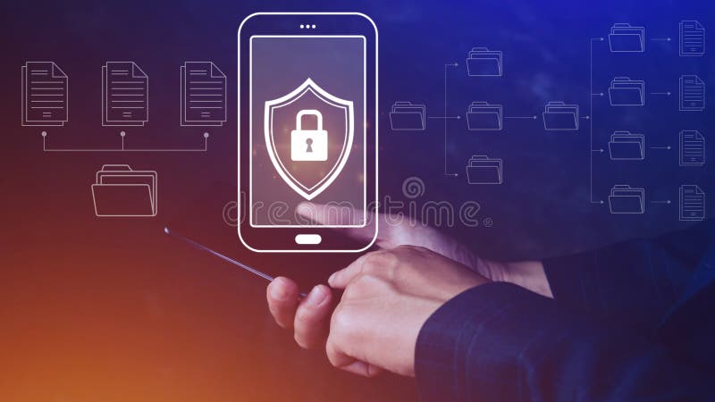 Cybersecurity and Privacy Concepts To Protect Data. Lock Icon and ...