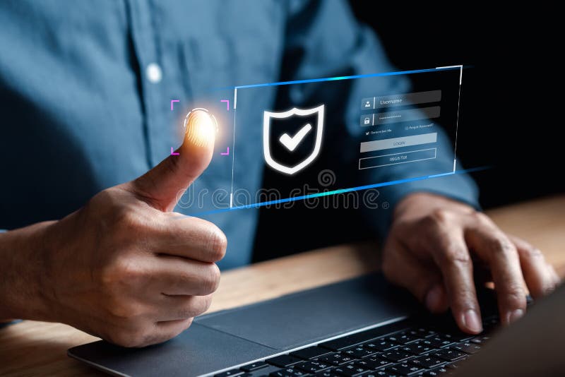 Cybersecurity and Privacy Concepts To Protect Data. Lock Icon and ...